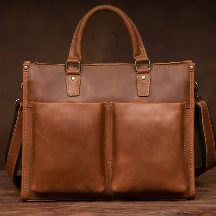 Stylish Leather Briefcase for Men – Versatile bag men office & Business ...