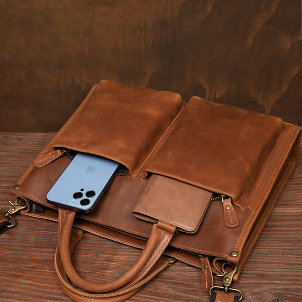 Stylish Leather Briefcase for Men – Versatile bag men office & Business ...